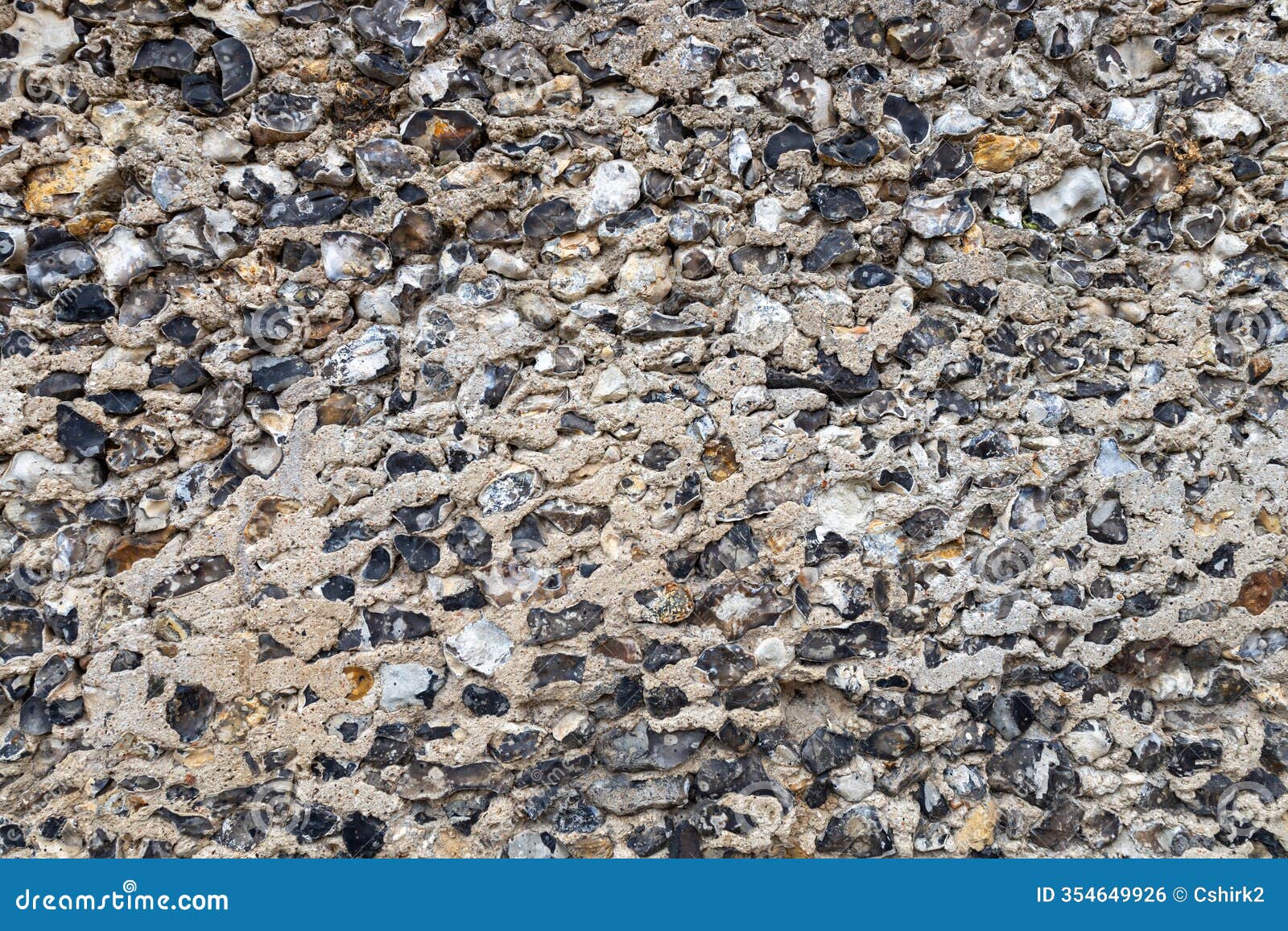 Medieval Flint Stone Wall Texture Background Stock Photo - Image of ...