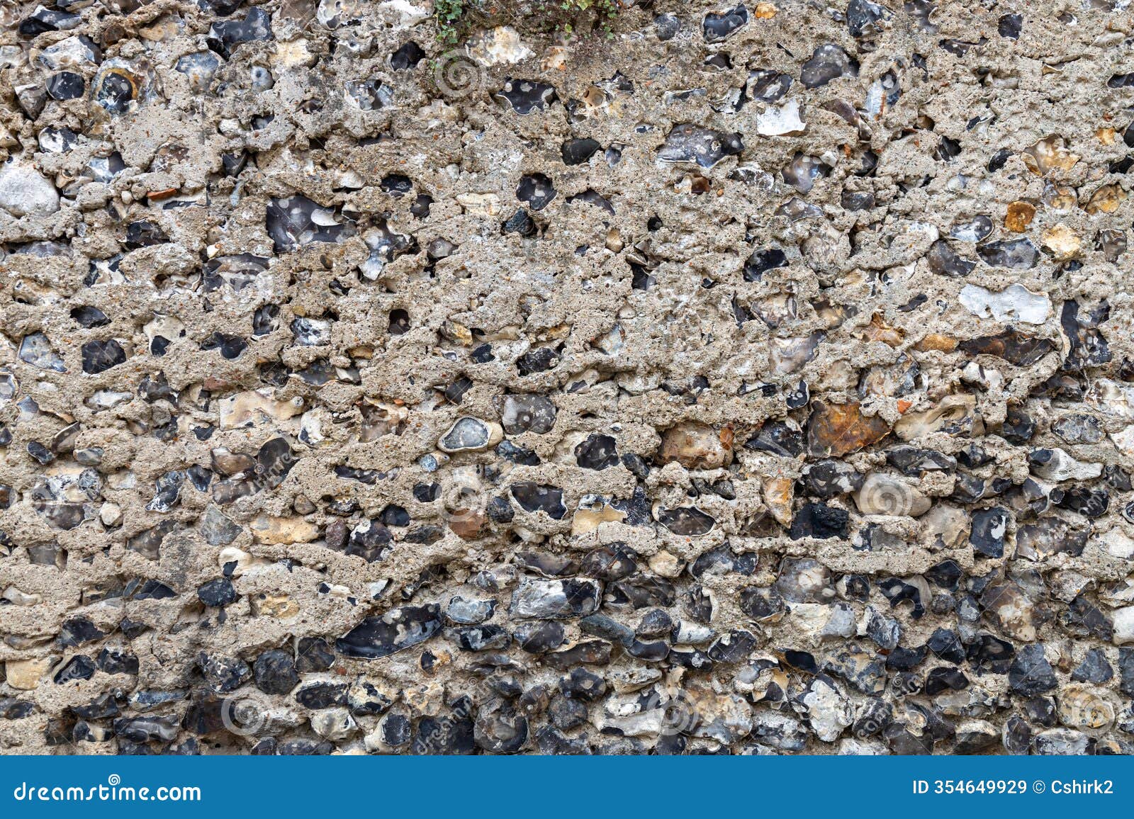 Medieval Flint Stone Wall Texture Background Stock Image - Image of ...