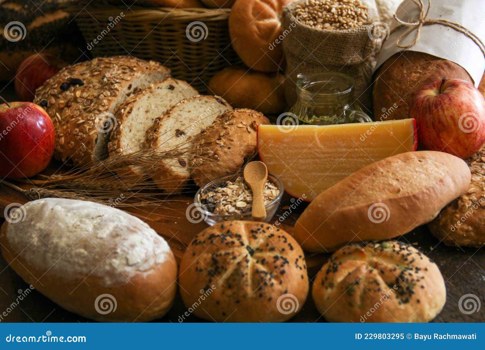 Full Frame Assorted European Breads in Rustic Style Stock Image - Image ...