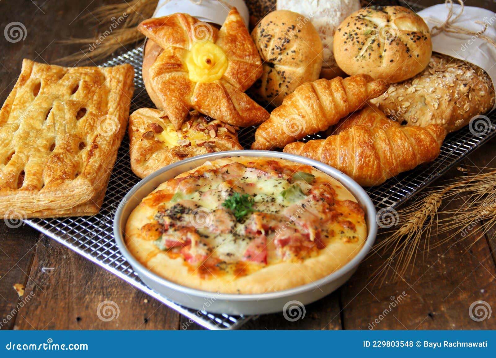 Full Frame Assorted European Breads in Rustic Style Stock Photo - Image ...