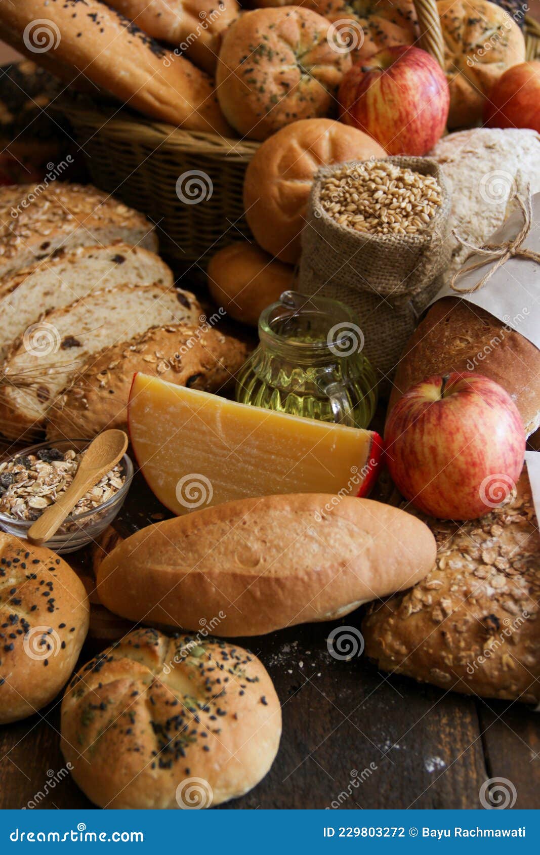 Full Frame Assorted European Breads in Rustic Style Stock Photo - Image ...
