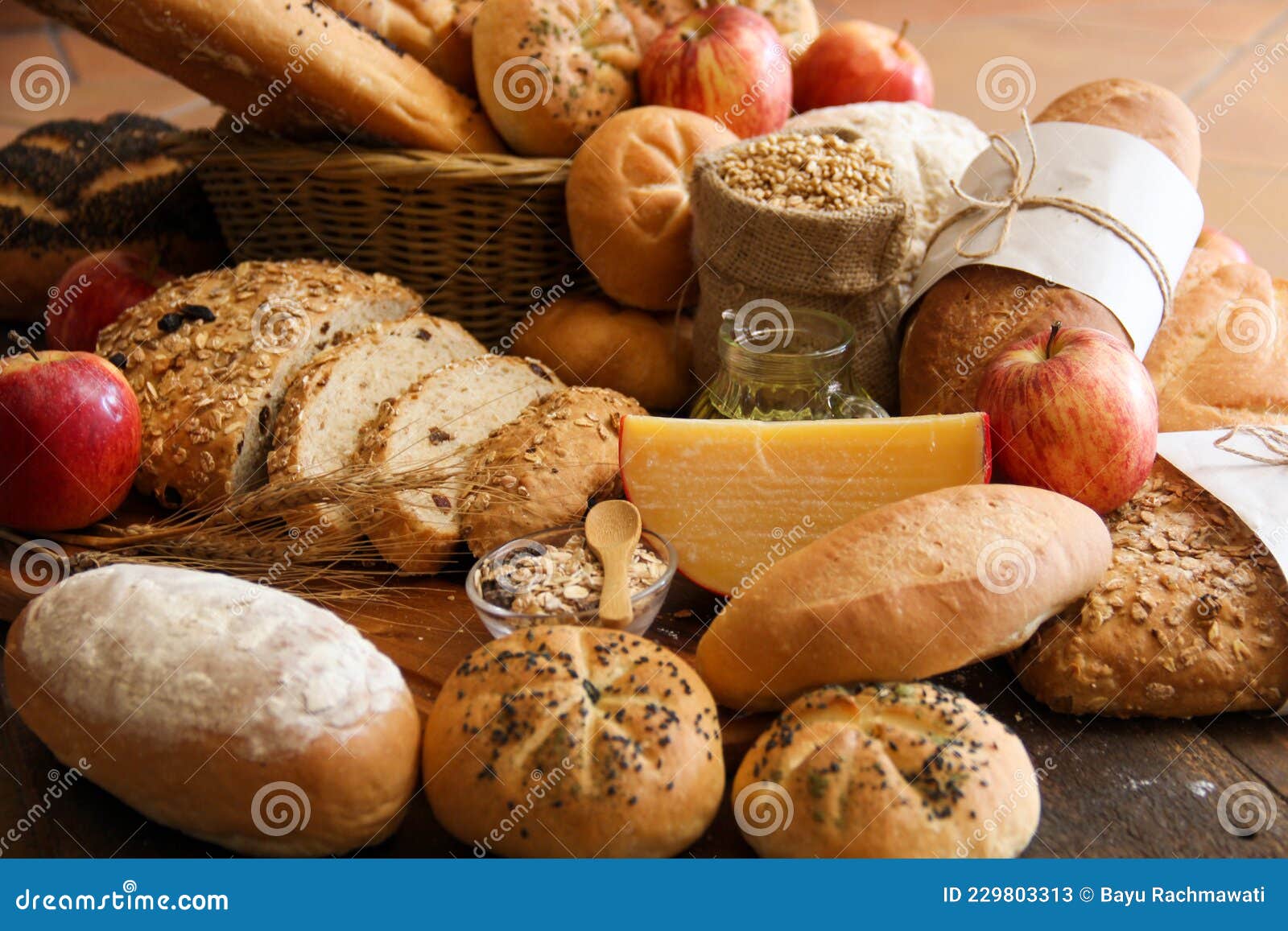 Full Frame Assorted European Breads in Rustic Style Stock Image - Image ...