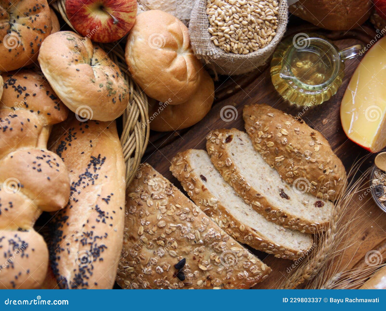 Full Frame Assorted European Breads in Rustic Style Stock Image - Image ...