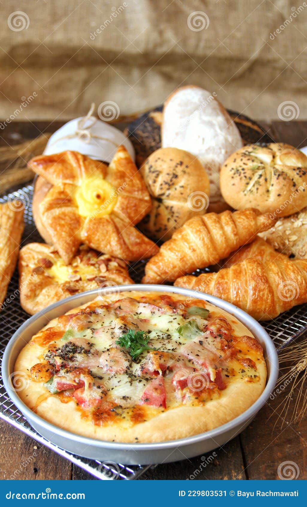 Full Frame Assorted European Breads in Rustic Style Stock Image - Image ...