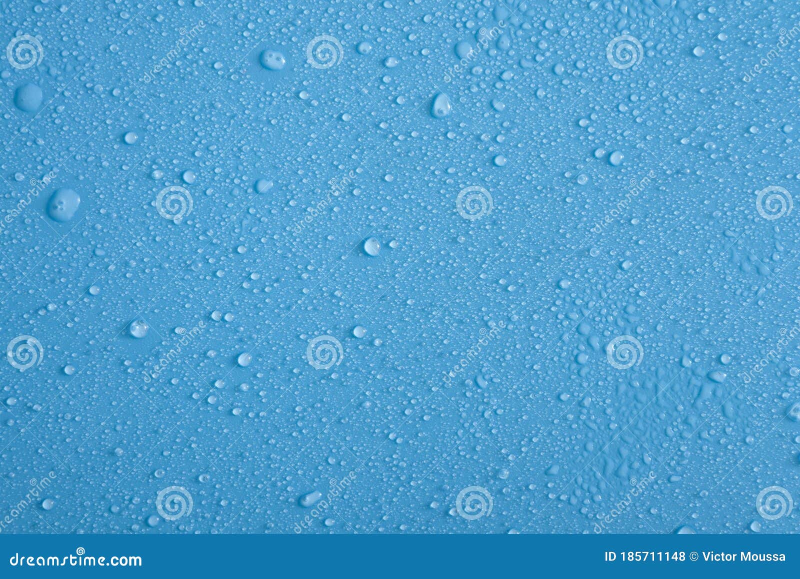 Full Frame Backdrop of Water Droplets Splatter on Blue Background Stock ...