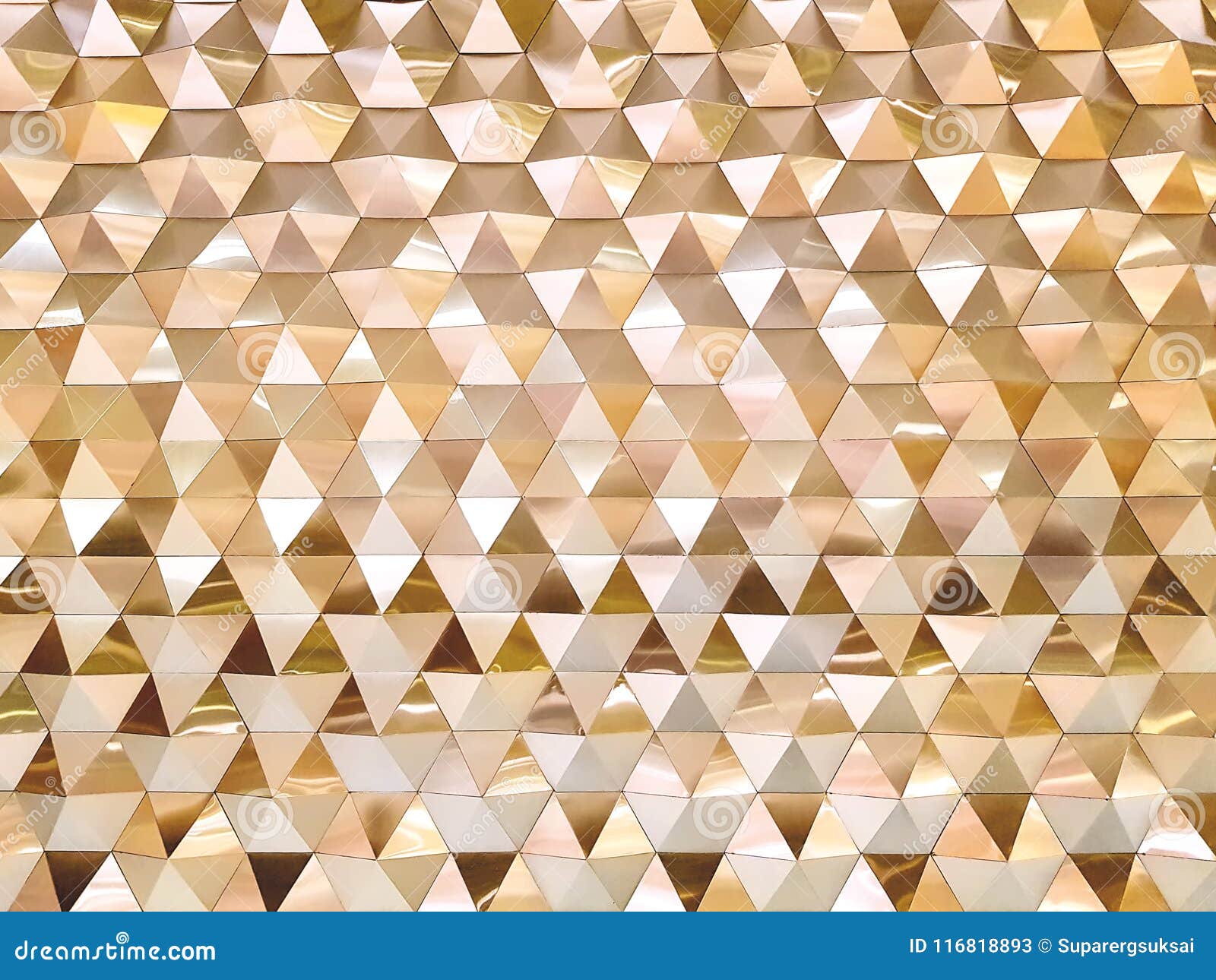 Background of Golden Triangles Decorative Wall Stock Image - Image of ...