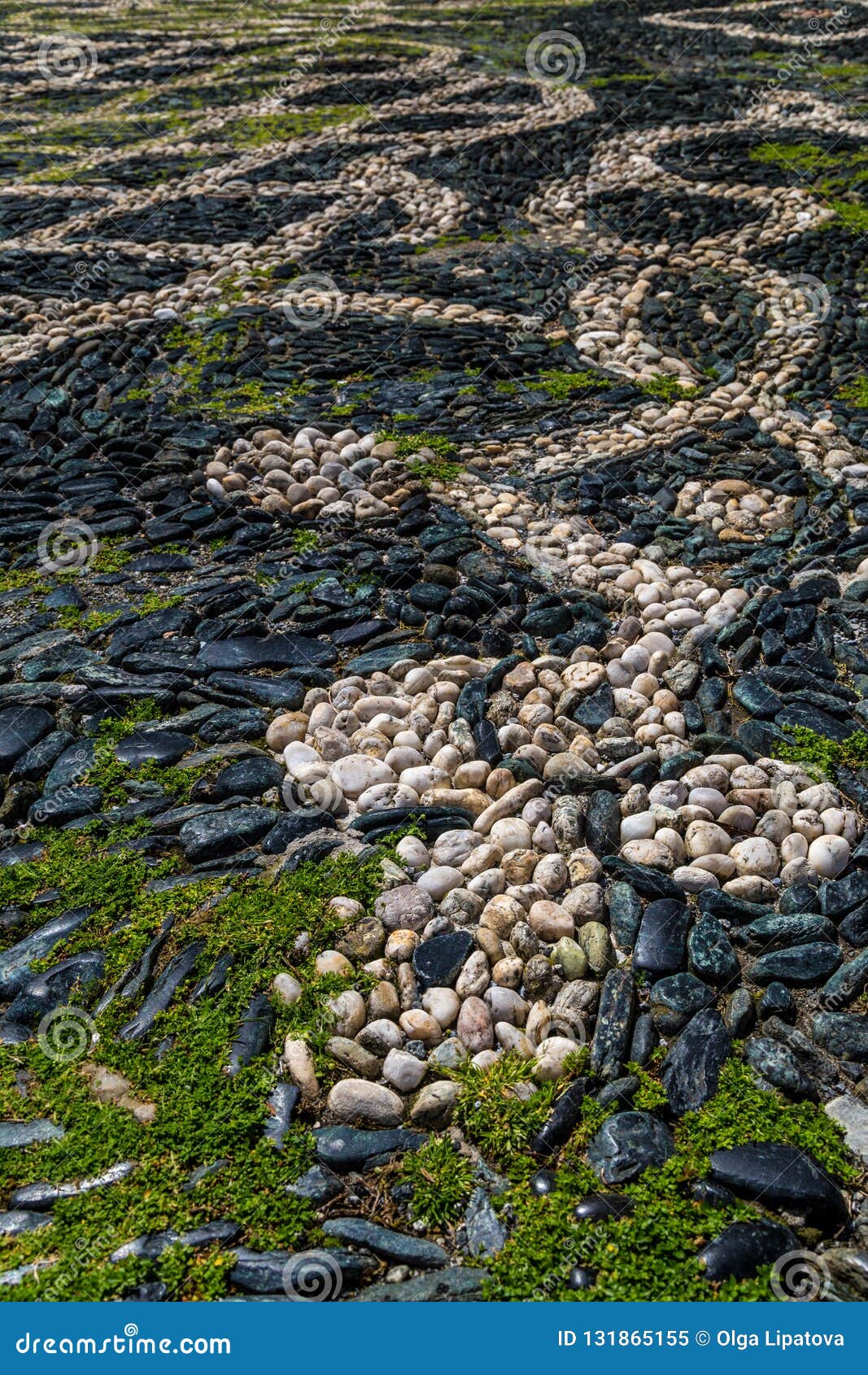 Full Frame Background of Pebble Pavement Stock Image - Image of garden ...