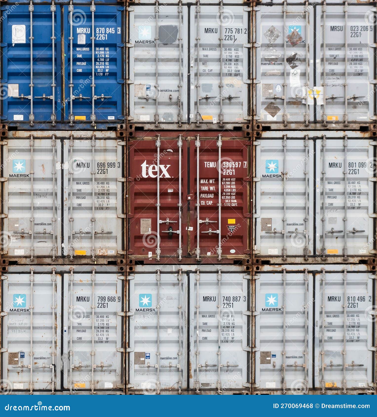 Stack Of Shipping Containers Royalty-Free Stock Photo | CartoonDealer ...