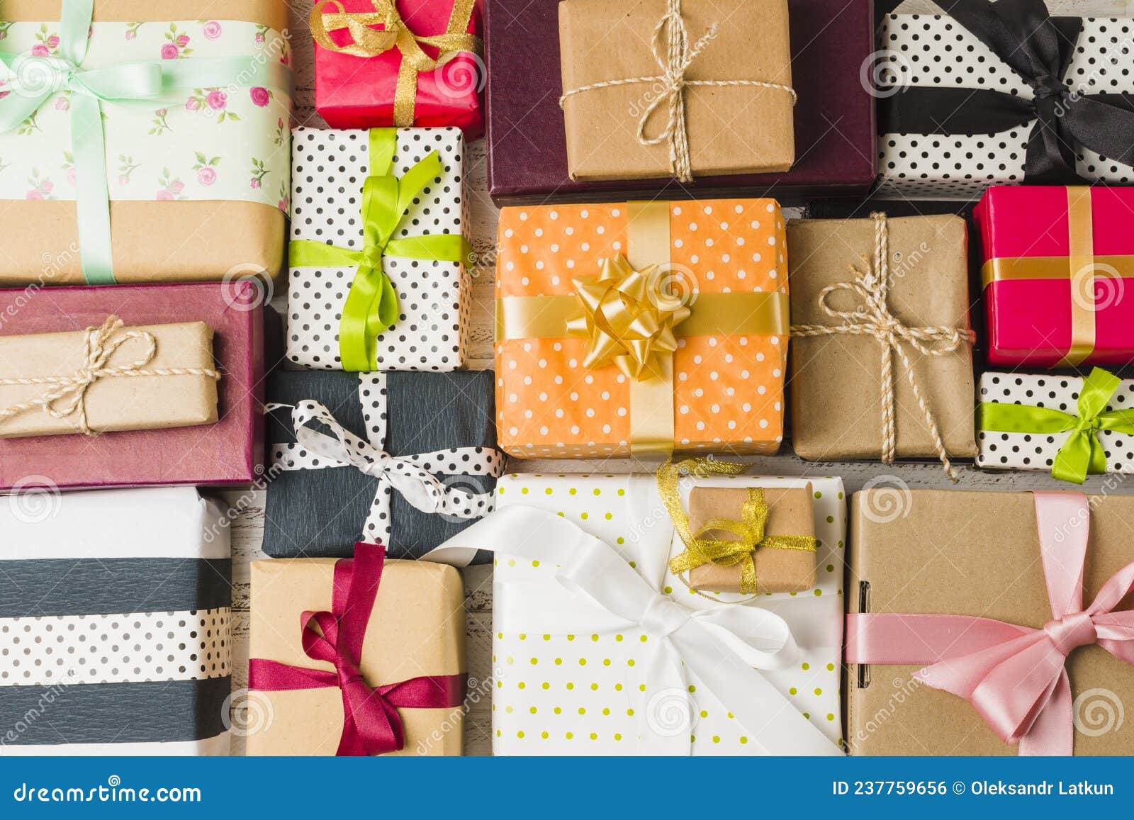 Full Frame Beautiful Decorated Various Gift Boxes. High Quality Photo ...