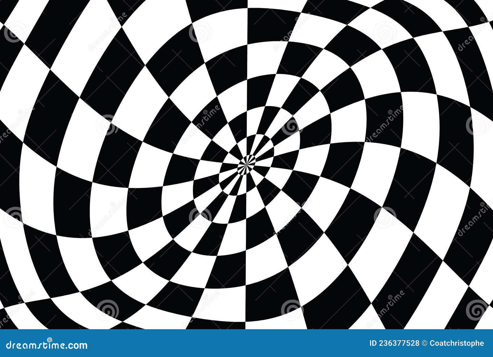 Monochromatic Circular Checkerboard with Vanishing Point Stock ...