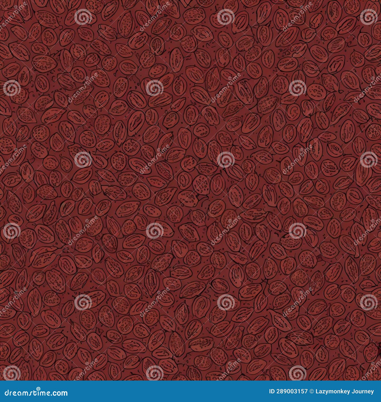 Full Frame of Cacao Fruit Doodle Pattern Stock Illustration ...