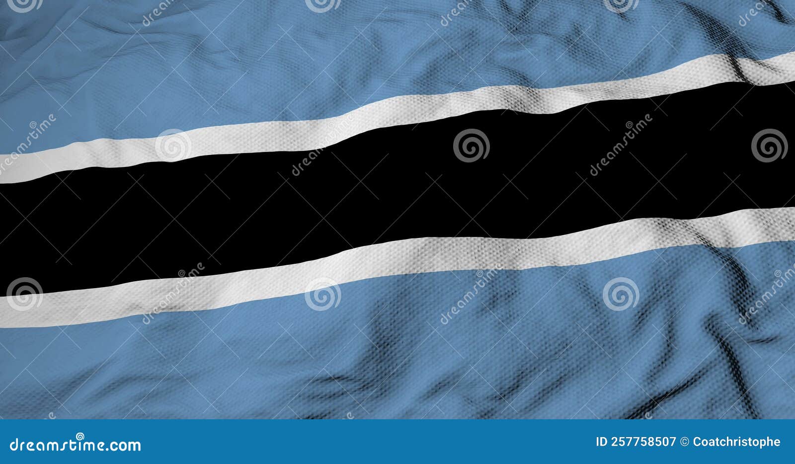 Waving Botswanan Flag in 3D Rendering Stock Video - Video of travel ...