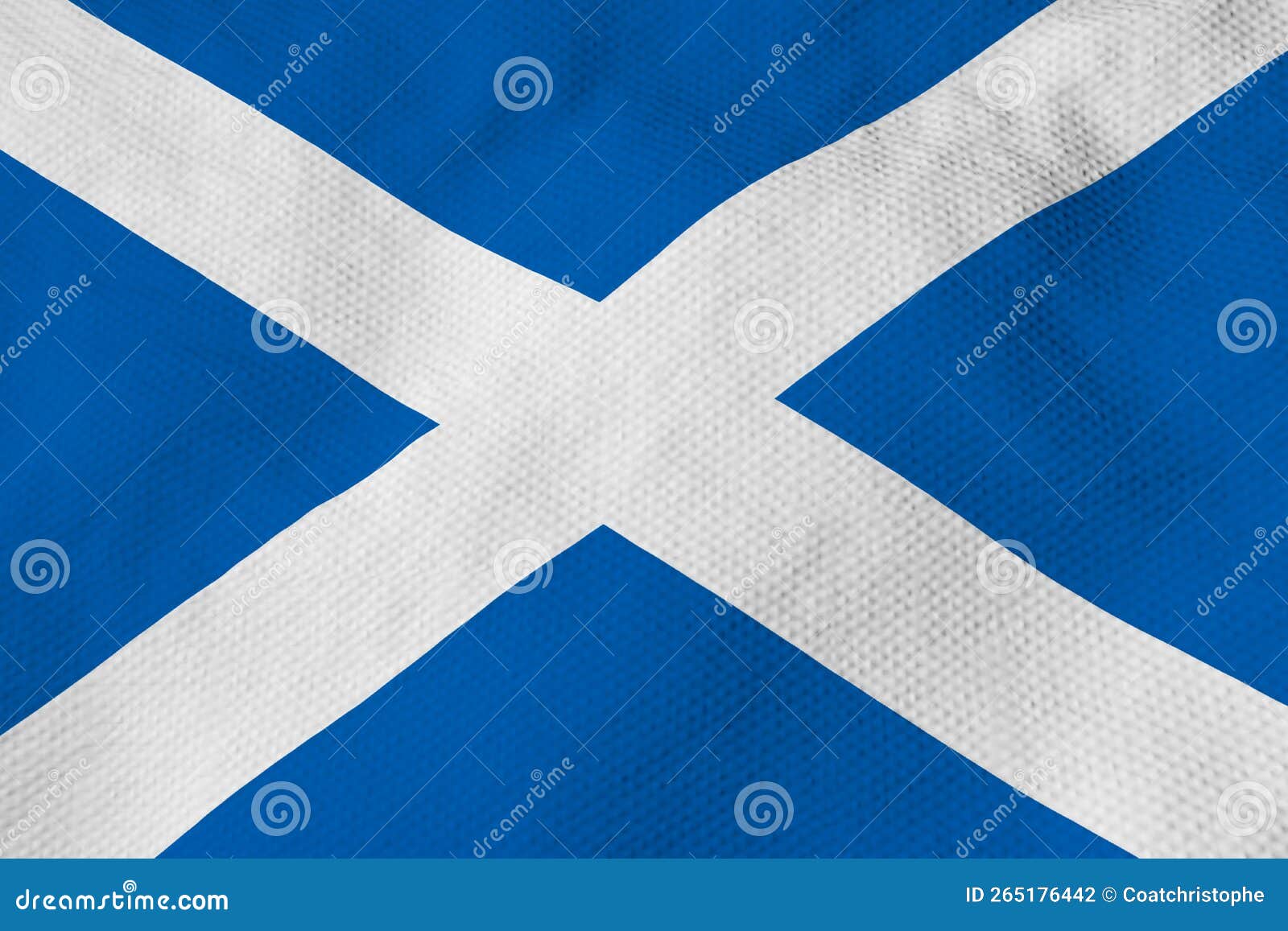Scottish Flag in 3D Rendering Stock Illustration - Illustration of ...