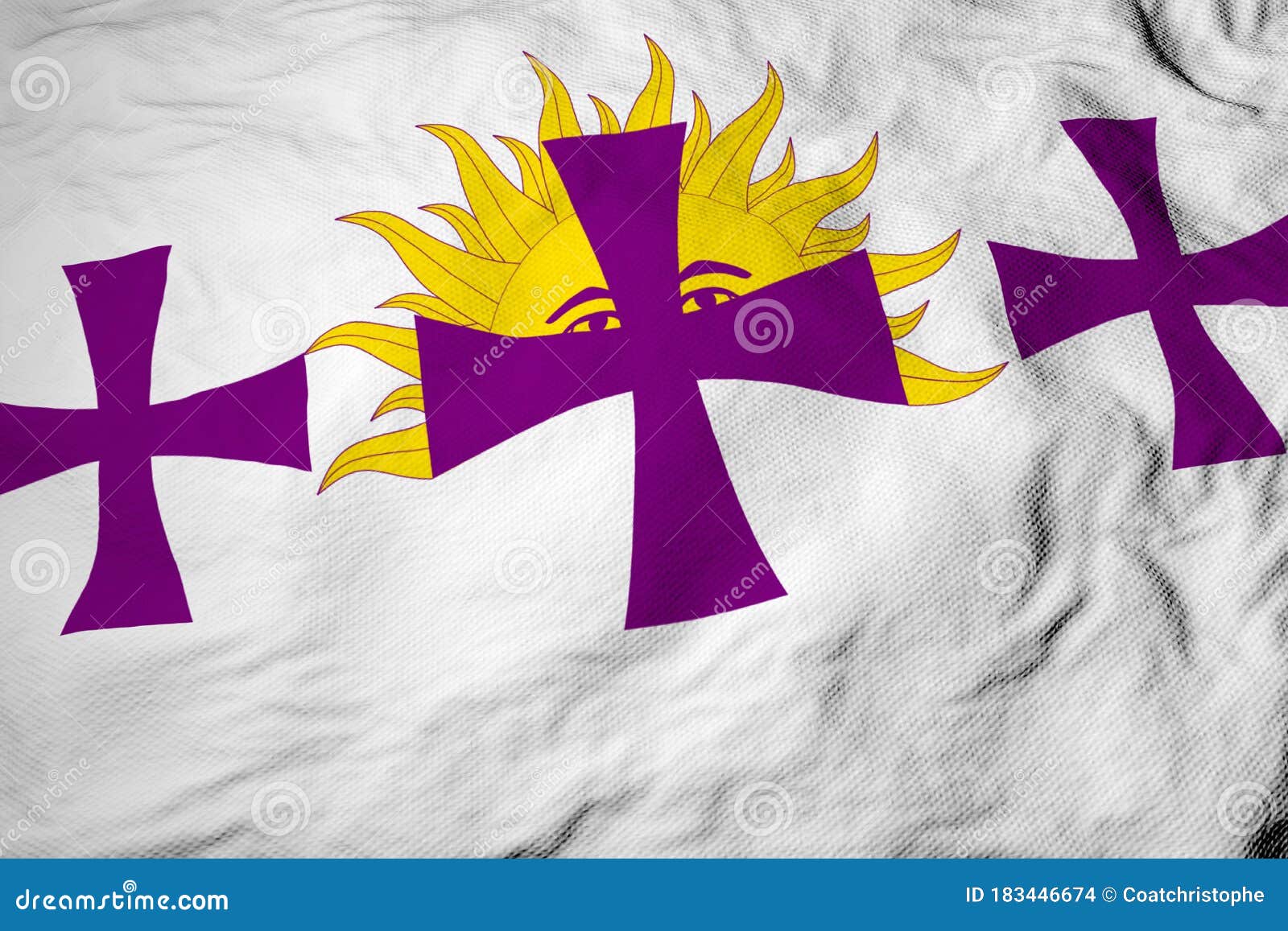 Hispanidad Flag in 3D Rendering Stock Illustration - Illustration of ...