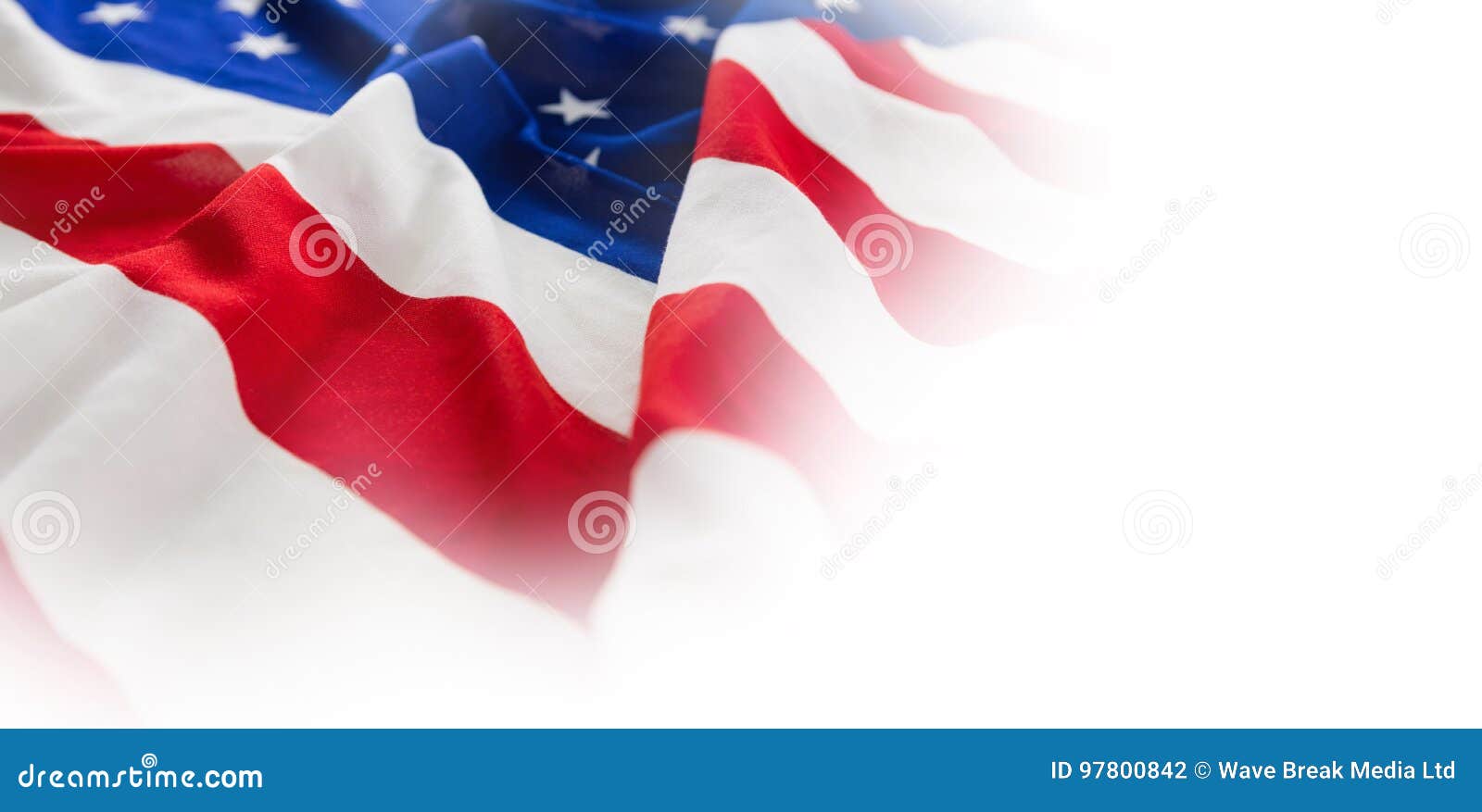 Close-up of Wrinkled American Flag Stock Illustration - Illustration of ...