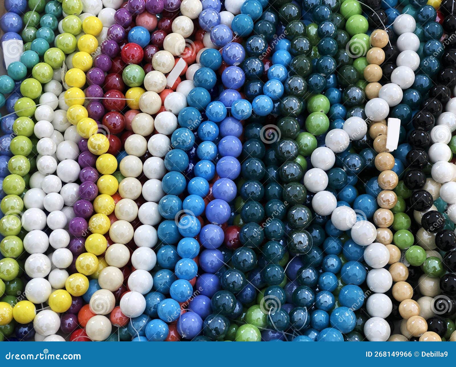 Full Frame of Colorful Big Beads Necklaces Stock Photo - Image of ...