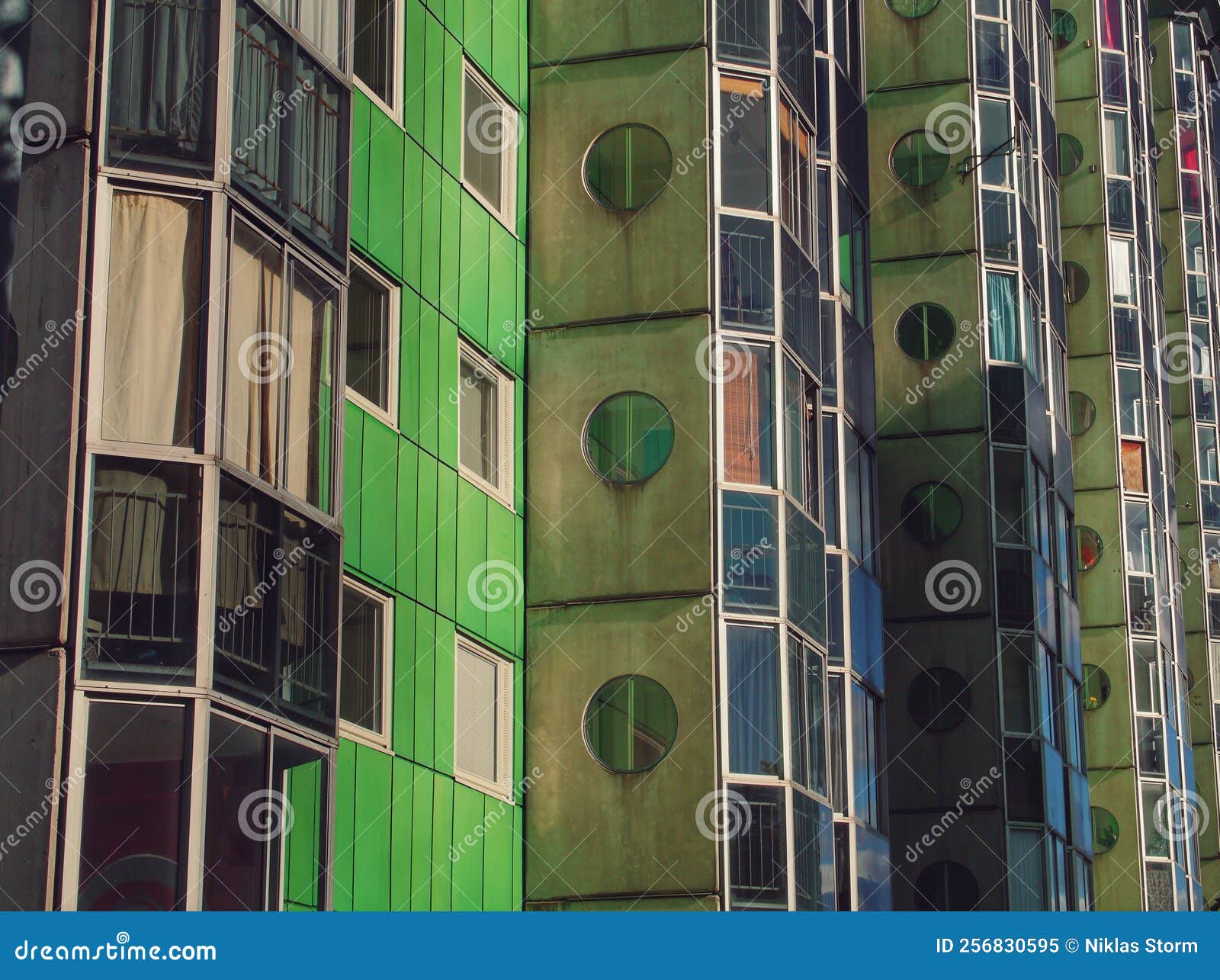 Full Frame of Colorful Building Stock Image - Image of full, frame ...