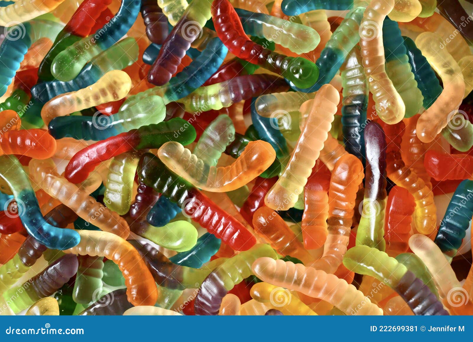 Gummy worms stock image. Image of heap, candies, pile - 222699381