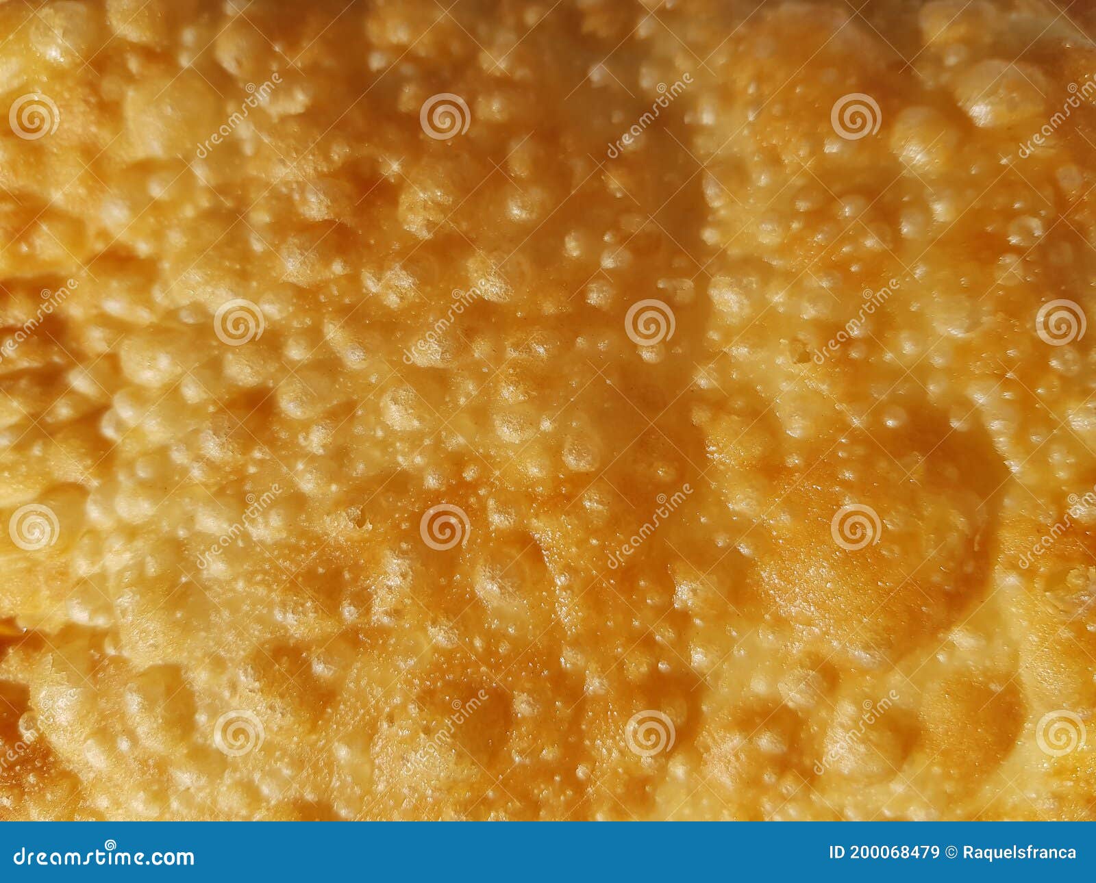 Full Frame of Crispy Fried Dough with Bubles. Background, Texture Use ...
