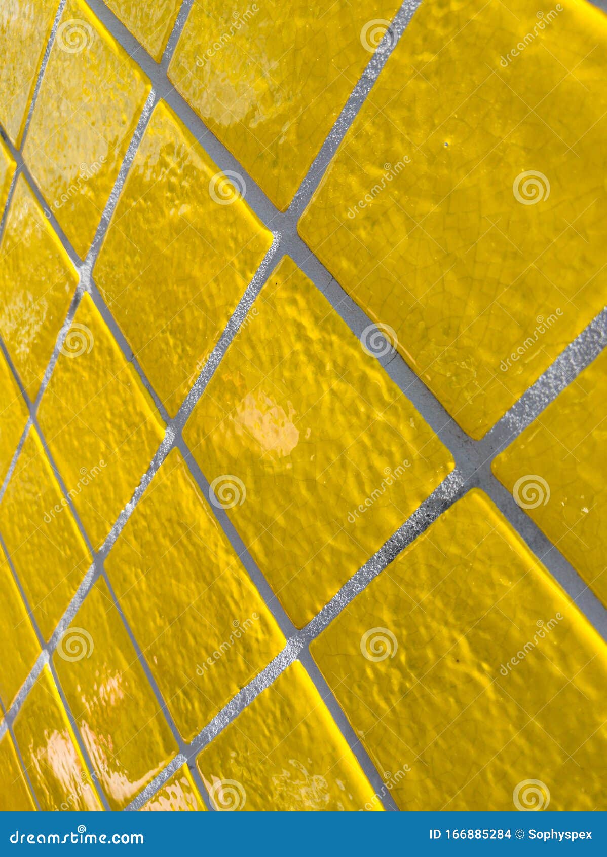 Full Frame Detail of Yellow Tiled Wall Stock Photo - Image of surface ...