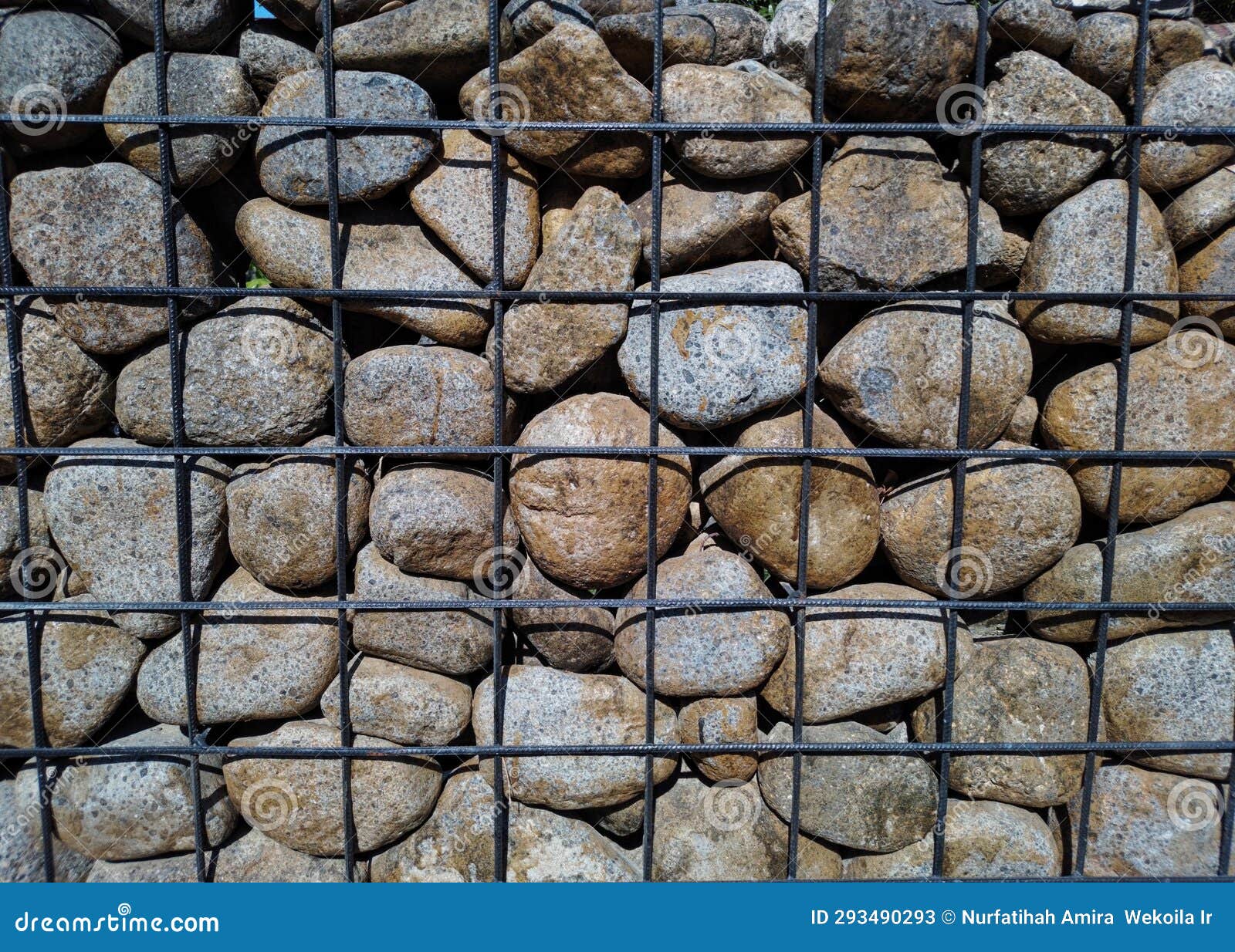 Gabion Structure Of Stone In A Metal Mesh Stock Photo | CartoonDealer ...