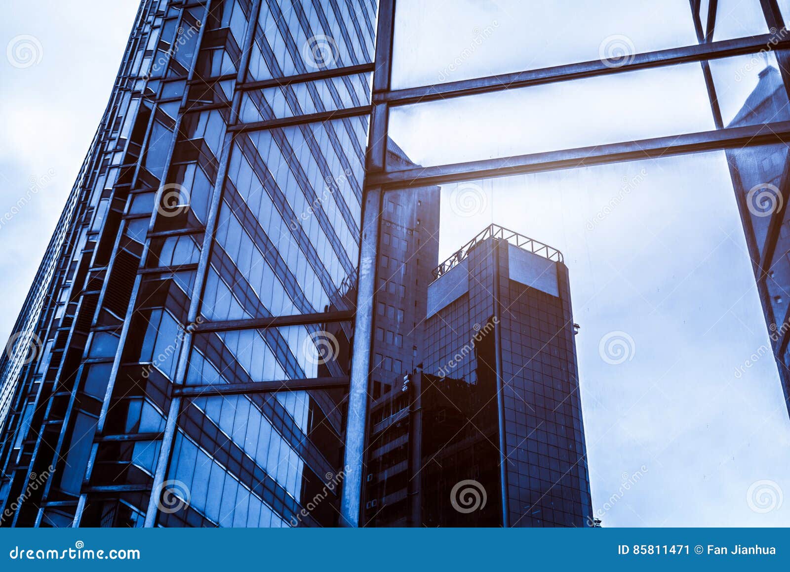 Full Frame of Glass Building Exterior Stock Image - Image of ...