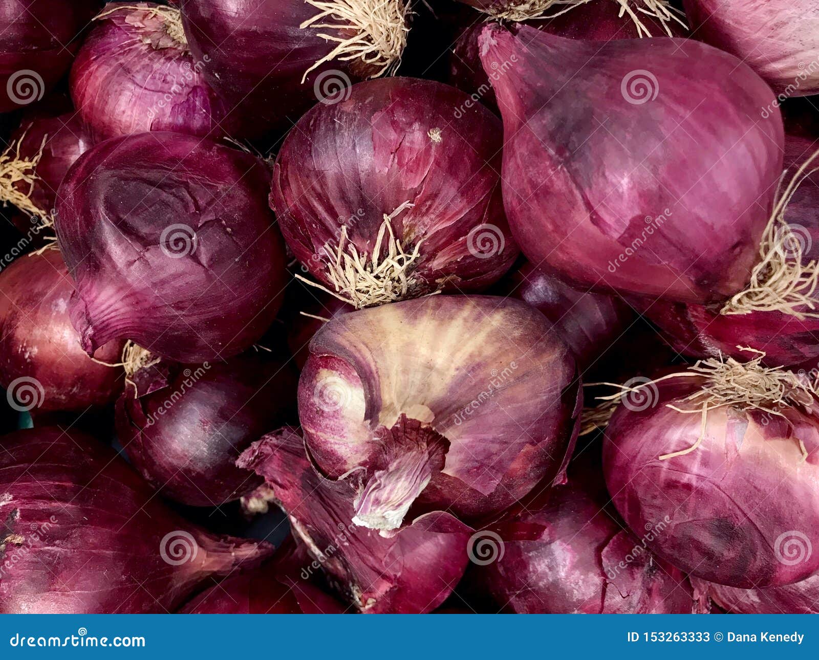 Full Frame of Group of Raw Red Onions Stock Image - Image of food ...