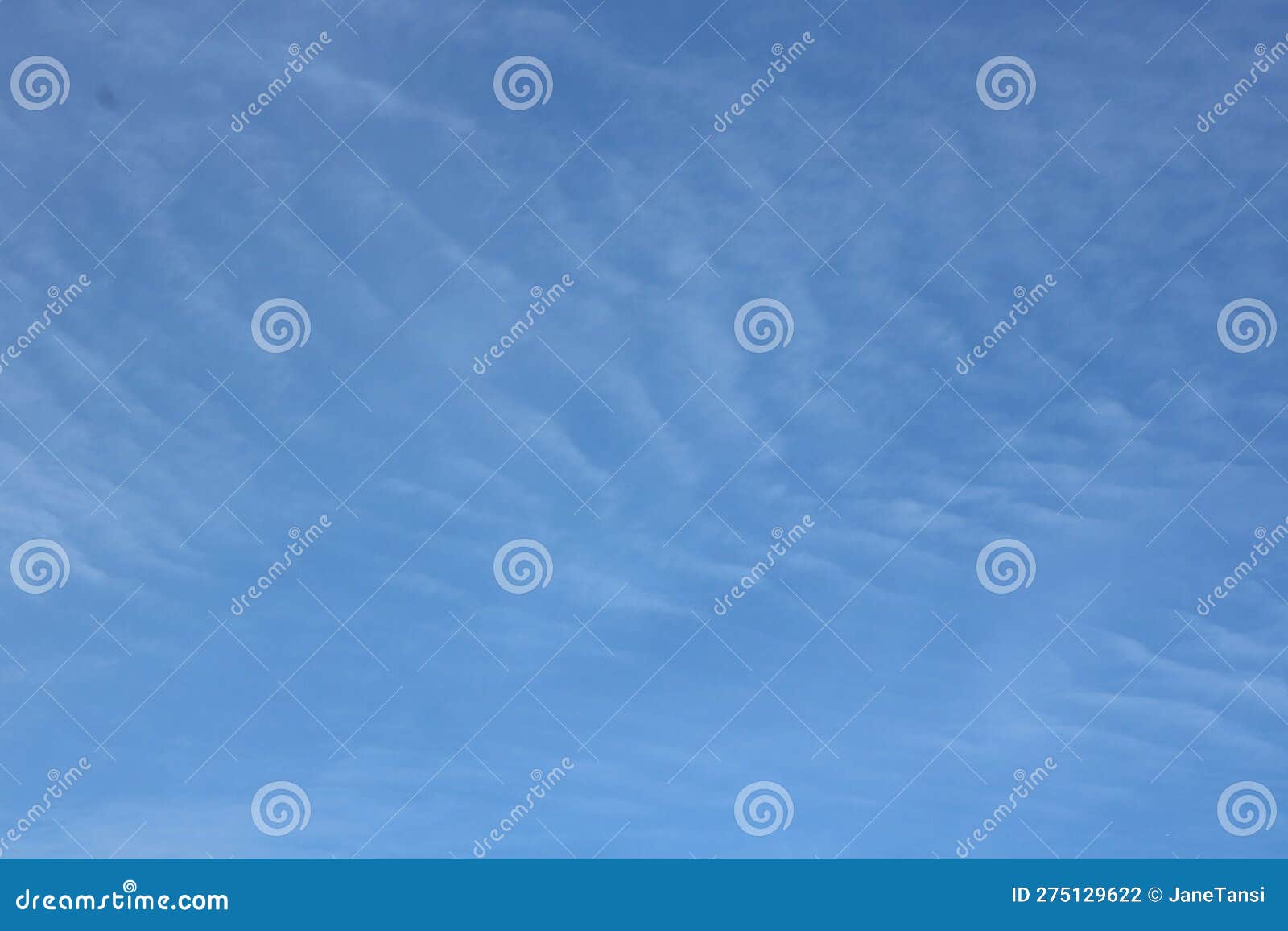 Full Frame Image of Blue Sky with Soft Scudding Cloud Formation Stock ...