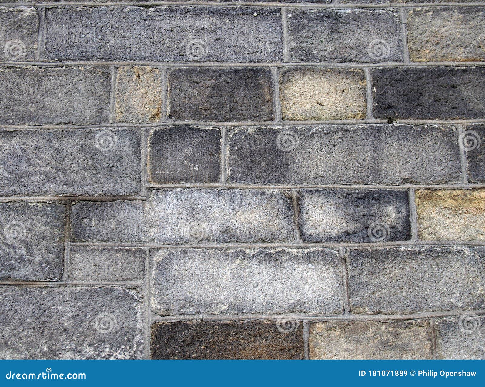 Full Frame Image Of A Large Old Dark Stone Wall Made Of Large Irregular ...