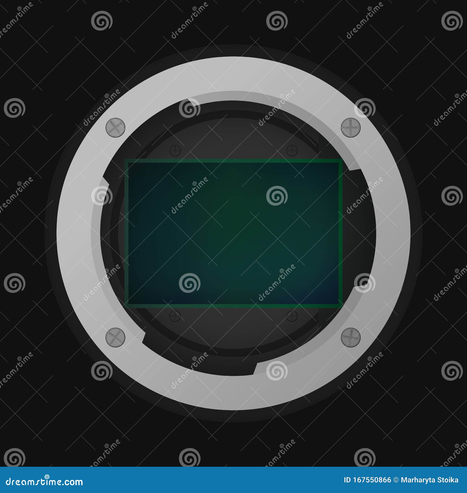 Full frame image sensor. stock vector. Illustration of macro - 167550866