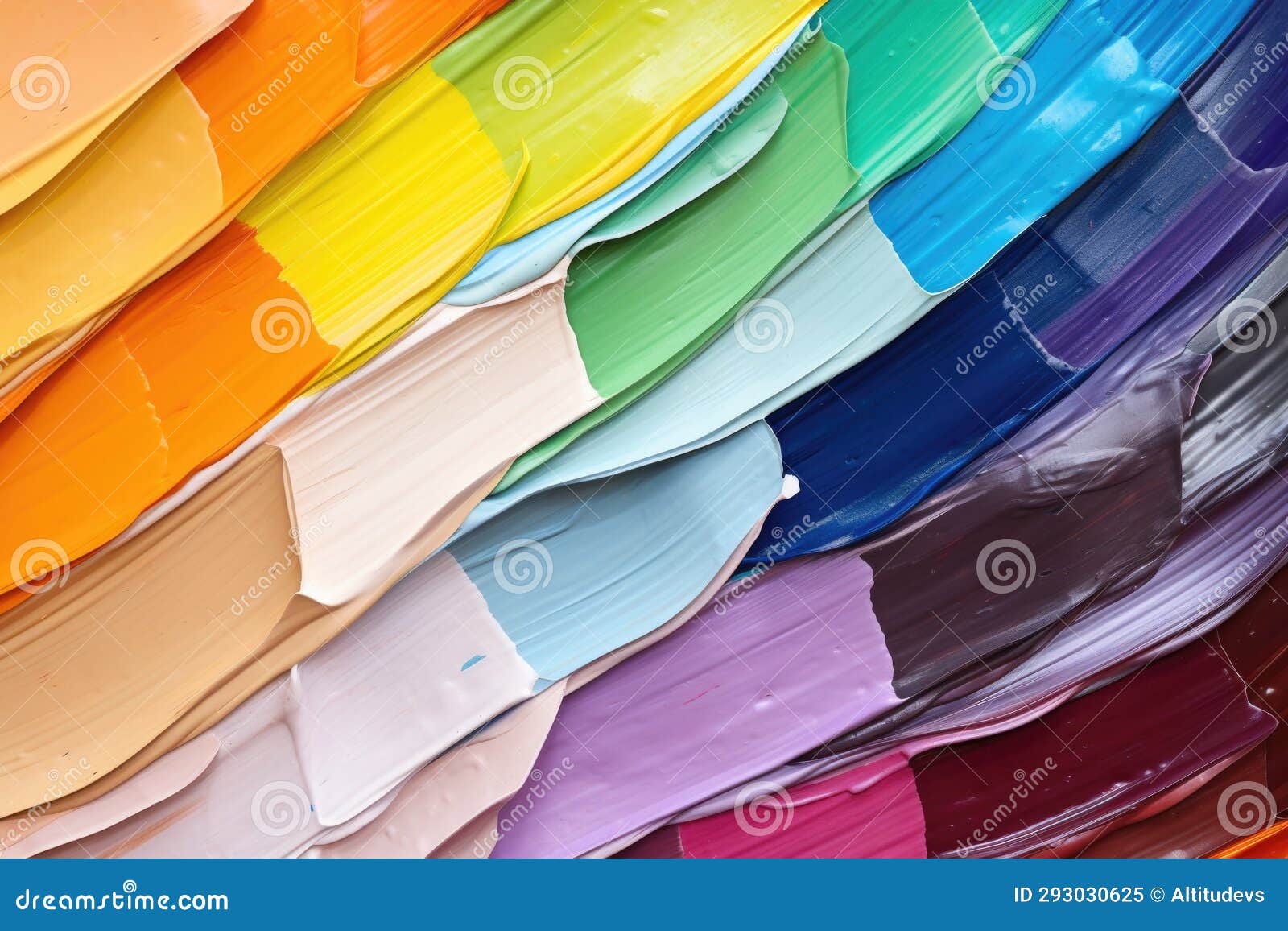 Full Frame of Multicolor Paint Swatches Stock Image - Image of ...