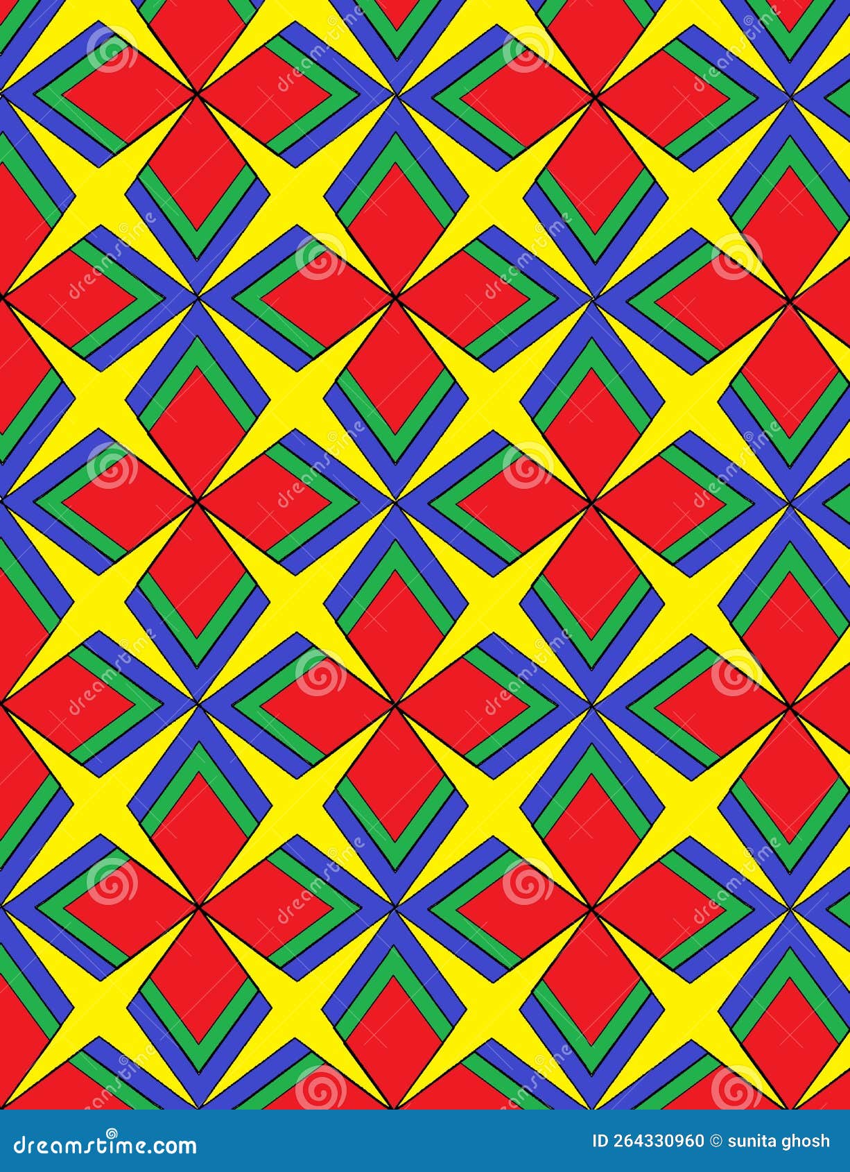 Full Frame Multicolored Digital Image of Repeating Pattern. Stock ...
