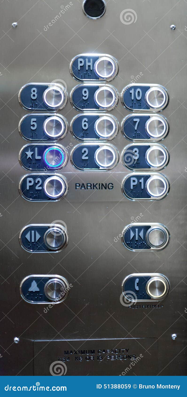 Full Frame of Numbered Buttons with Braille Stock Image - Image of ...