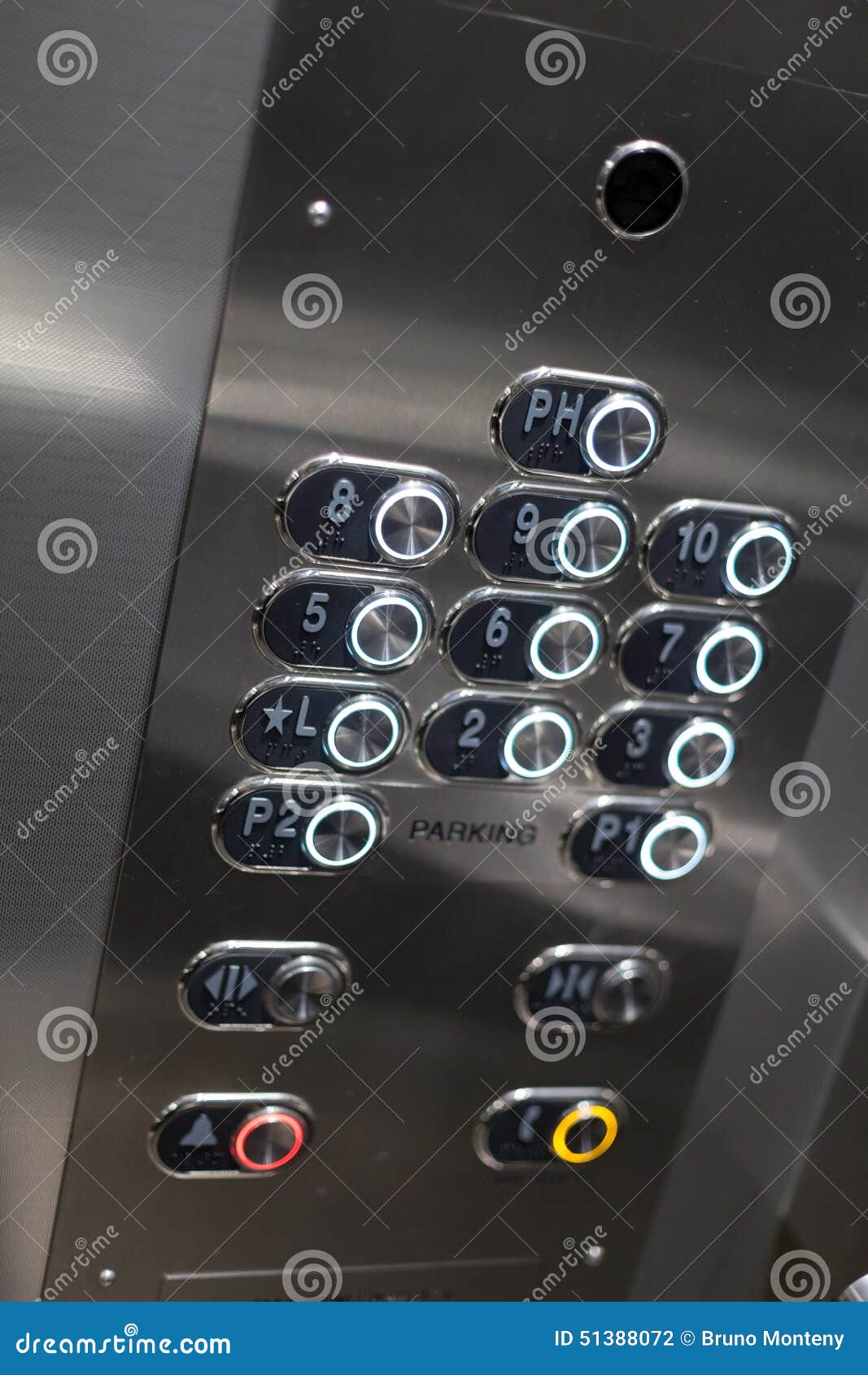 Full Frame of Numbered Buttons with Braille Stock Photo - Image of ...