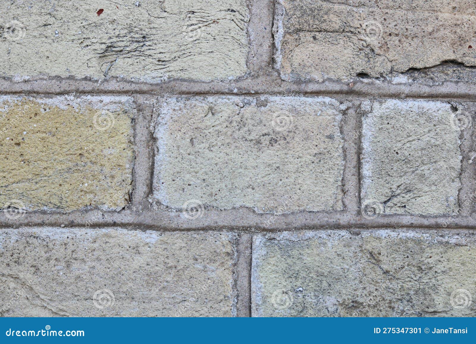 Full Frame Pale Sandy Brick Wall Background with Copy Space Stock Image ...