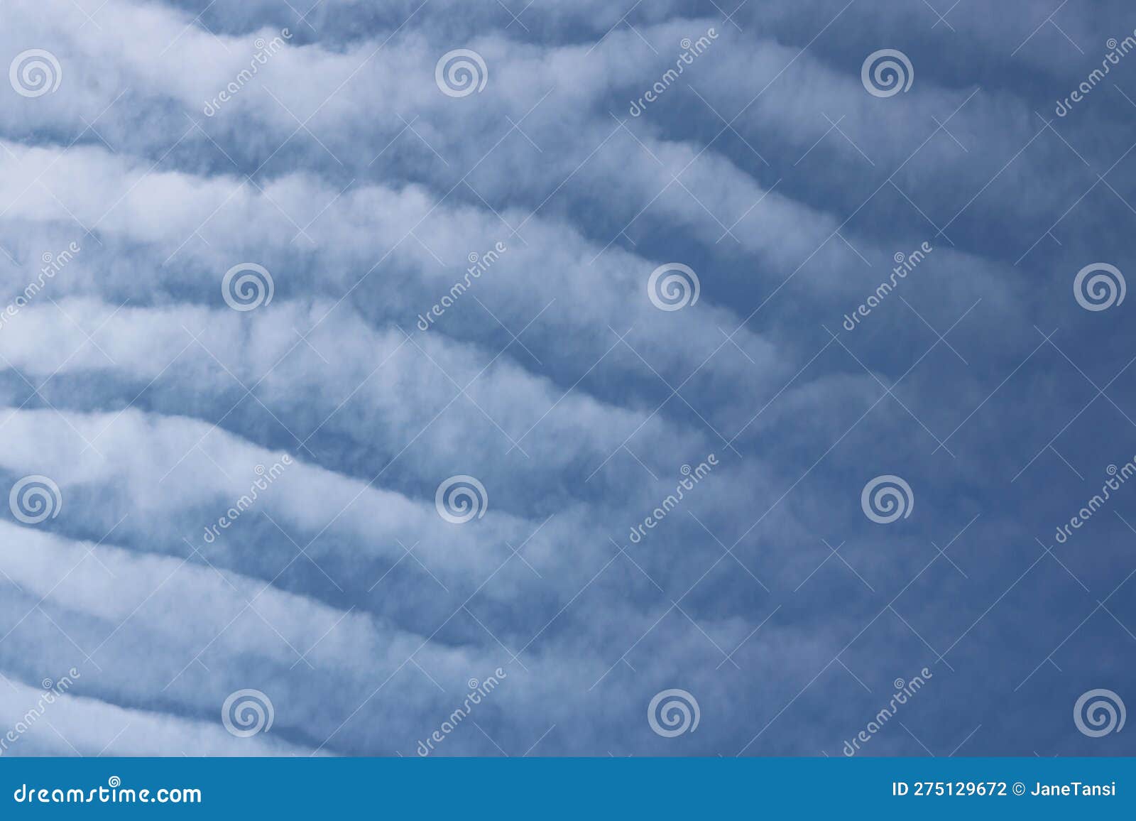 Full Frame of Pretty Blue Sky with Unusual Scudding Cloud Formation ...