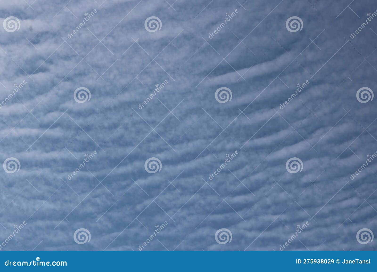 Full Frame of Pretty Blue Sky with Unusual Scudding Cloud Formation ...