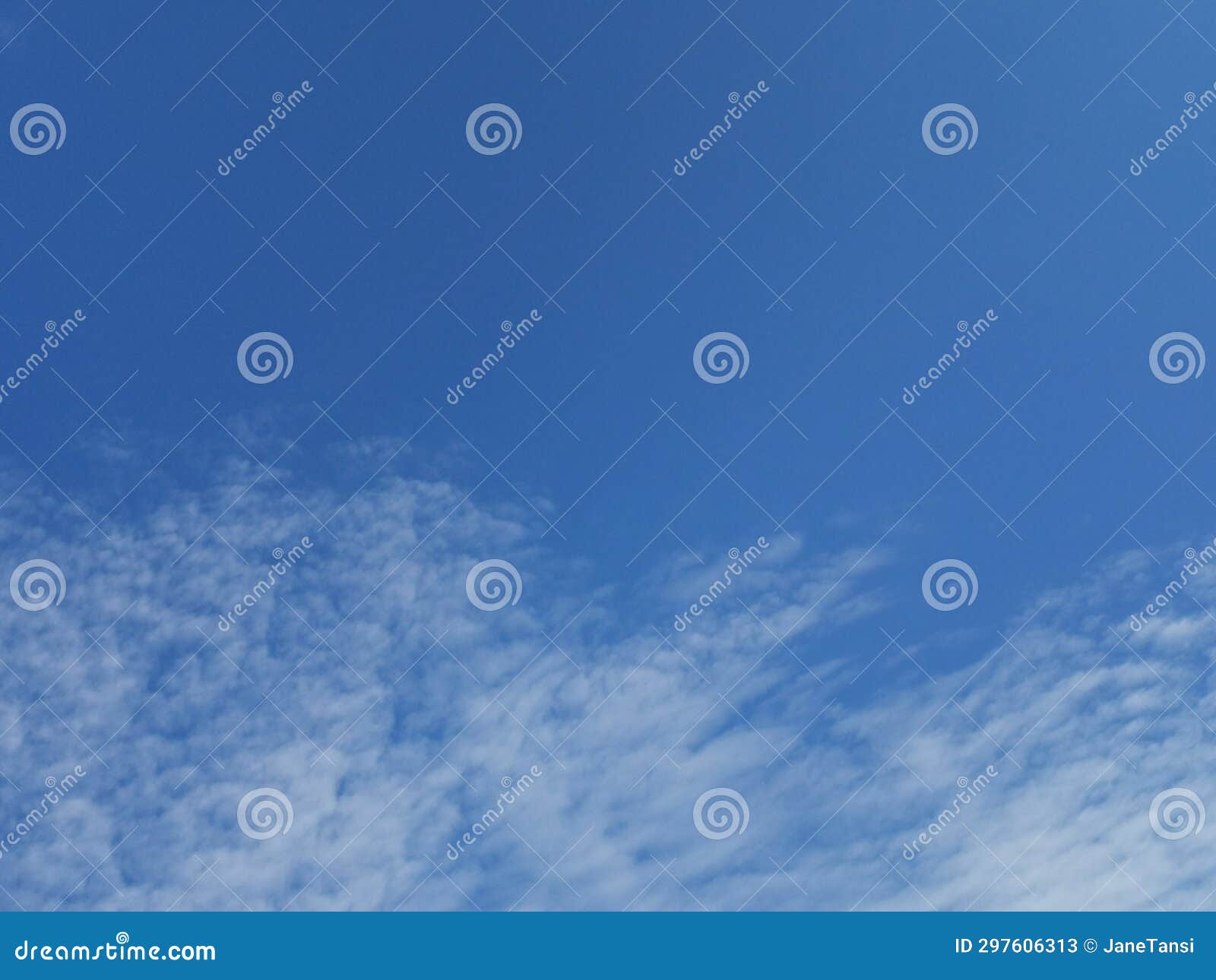 Full Frame of Pretty Blue Sky with Unusual Scudding Cloud Formation ...