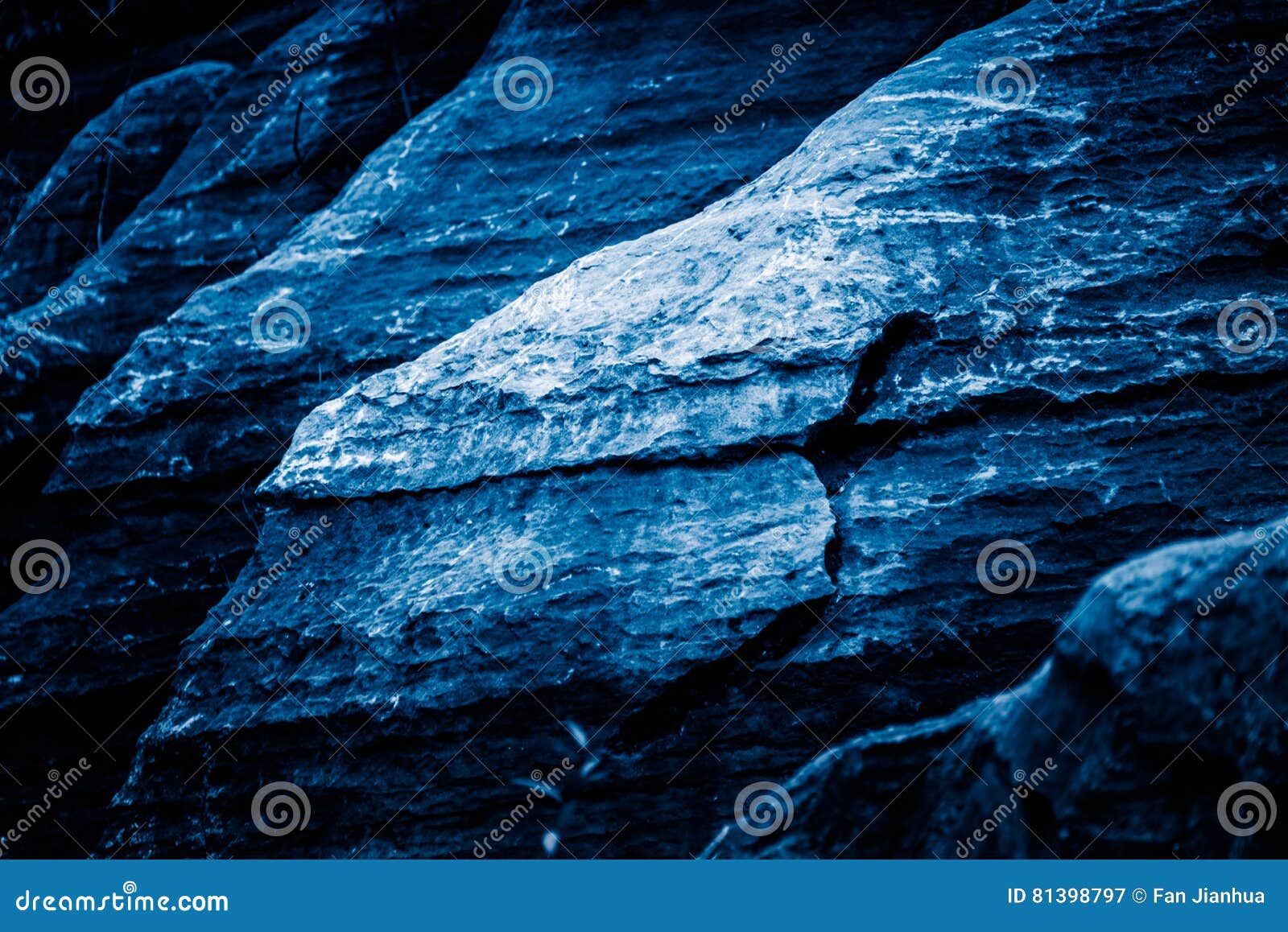 Full Frame of Rocks in Blue Tone Stock Image - Image of gray, nature ...