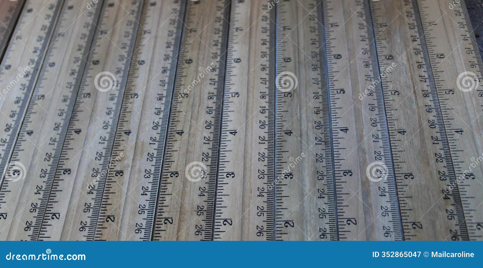 Frame With A Measuring Ruler And Tools Inside Against Texture Of ...