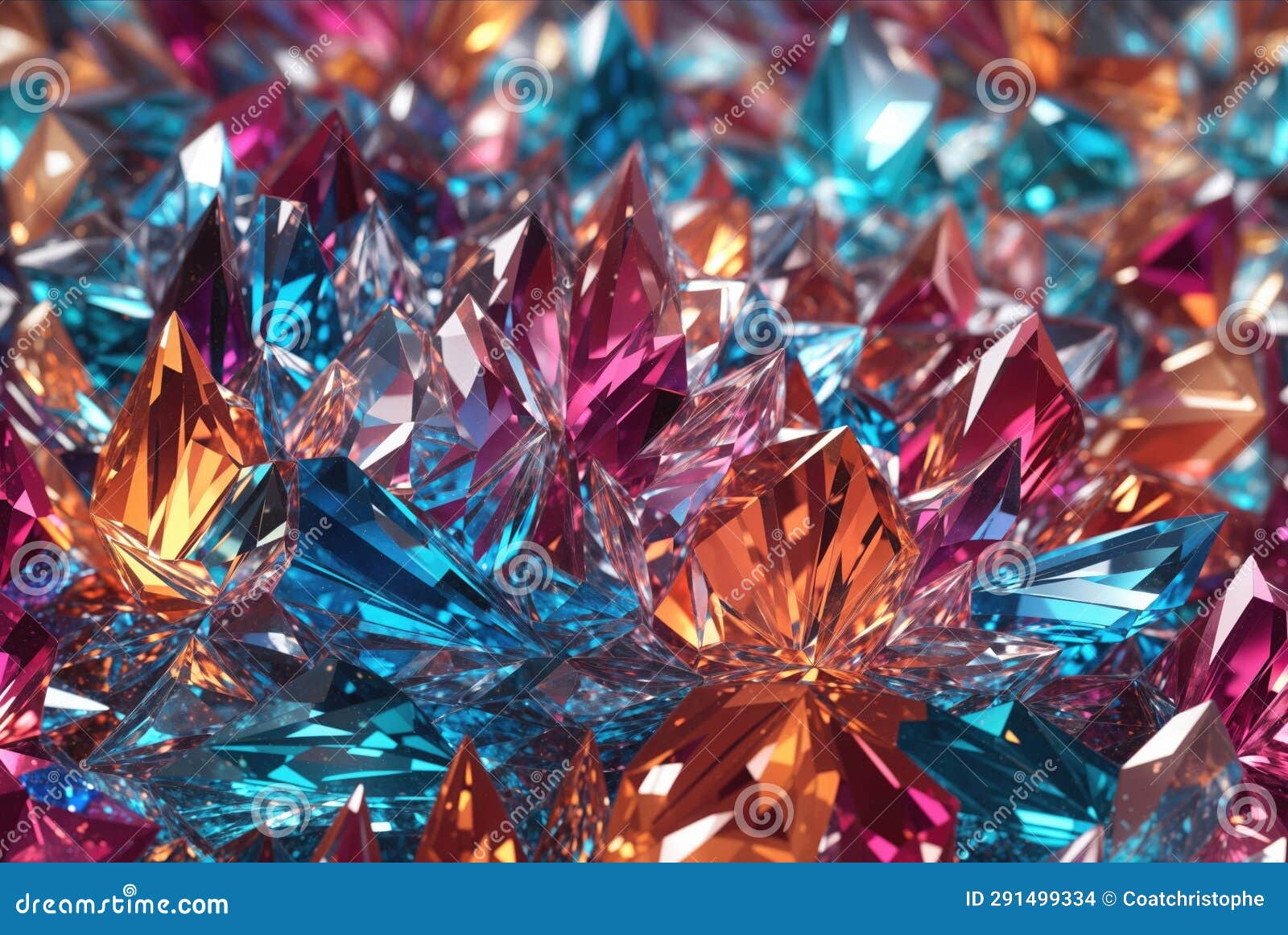 Seamless Abstract Colorful Crystal Pattern Background Stock ...