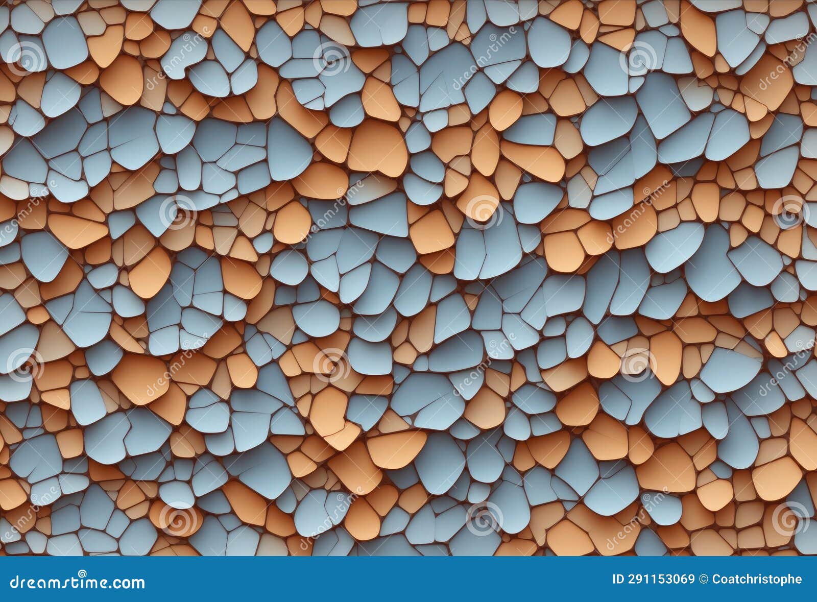 Seamless Abstract Orange and Blue Pattern Background Stock Illustration ...