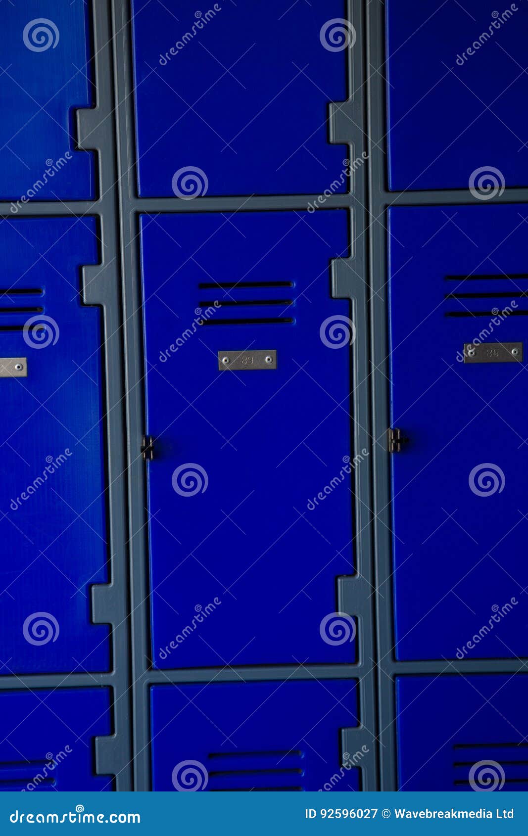 Full Frame Shot of Blue Lockers Stock Image - Image of safe, background ...