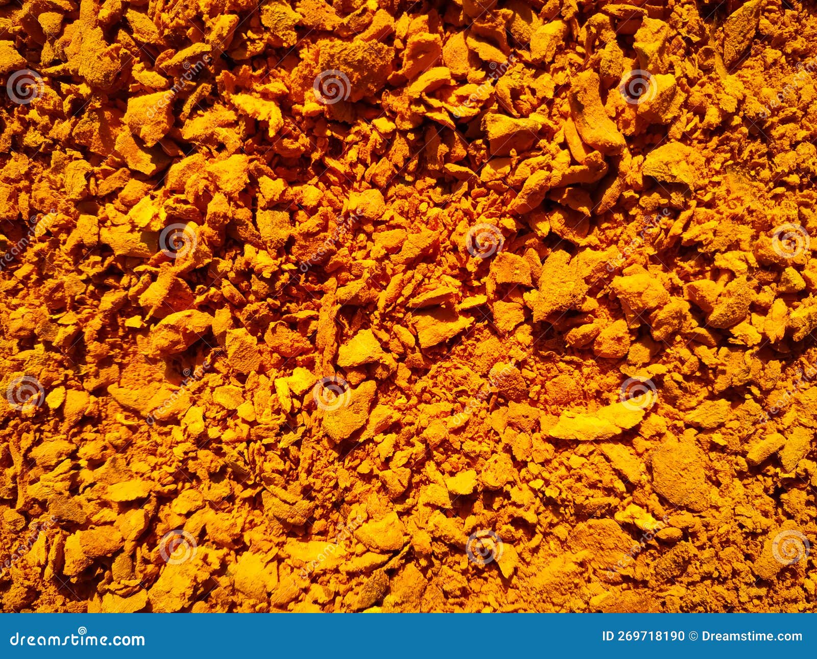 Full Frame Shot of Turmeric Powder Drying Under Sun Stock Photo - Image ...