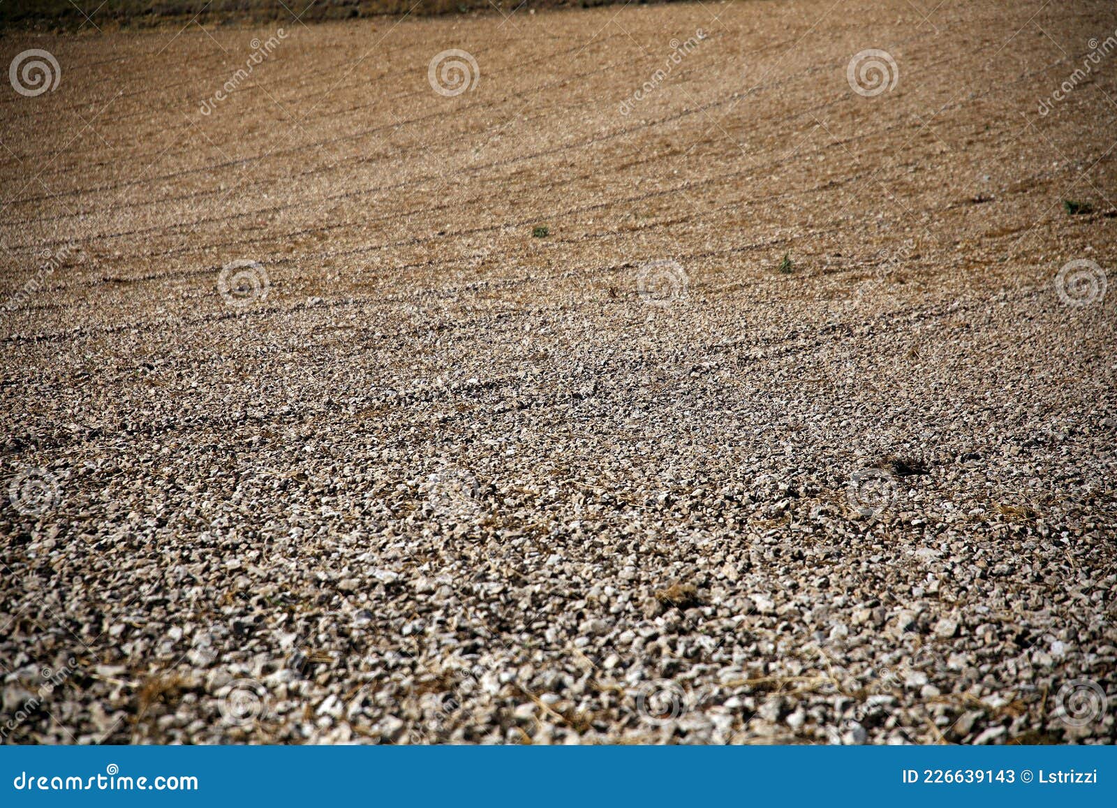 Full Frame of the Texture of a Freshly Plowed Gravel Soil Stock Image ...