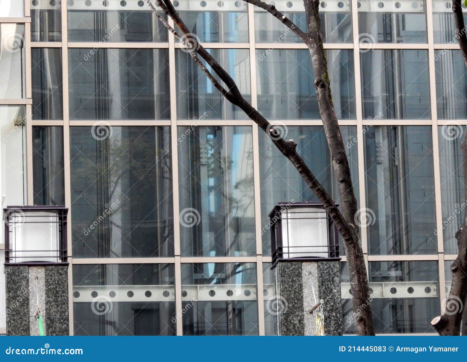 Full Frame View of Facade of Glass Building Stock Image - Image of wall ...