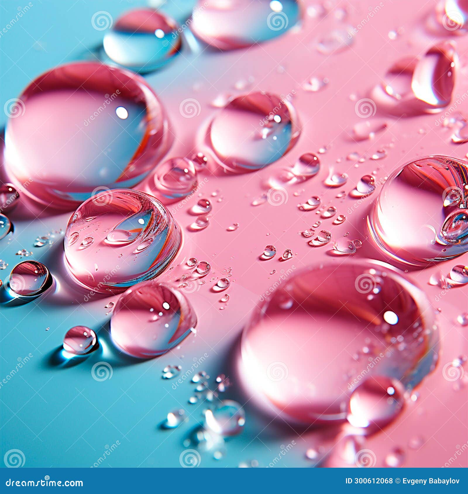 Full Frame of Water Drops Sliding on a Light Wet Surface - AI Generated ...