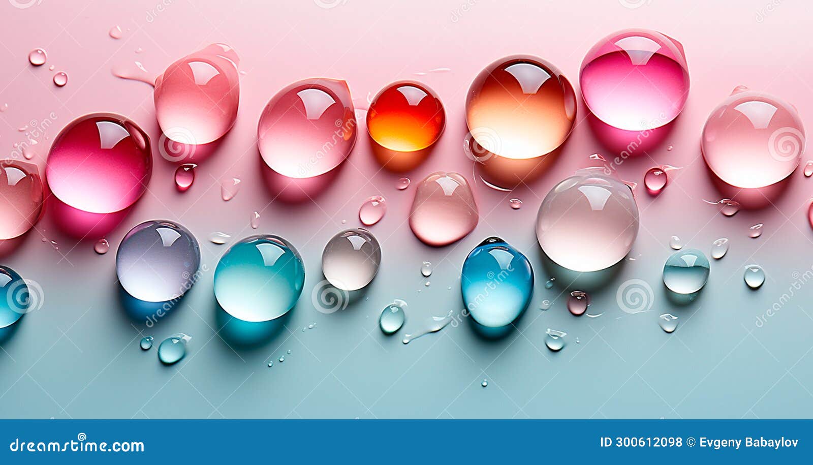 Full Frame of Water Drops Sliding on a Light Wet Surface - AI Generated ...