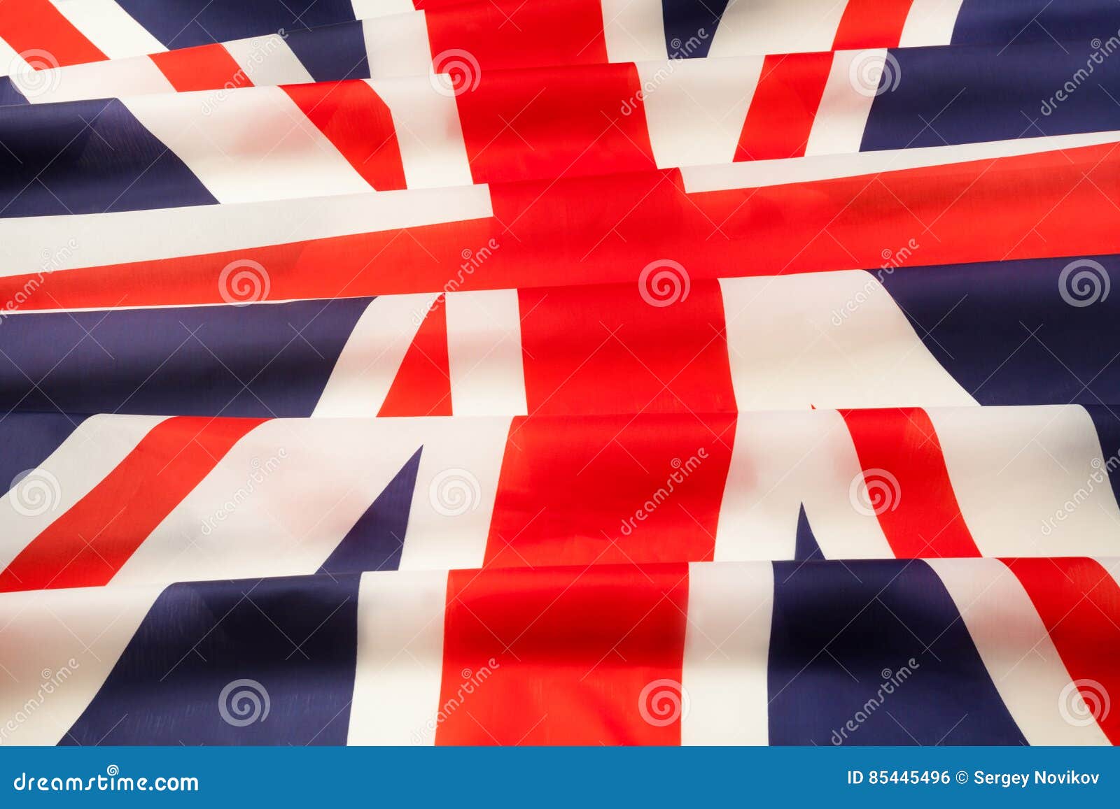 Full Framed Silky Pleated Flag of Great Britain Stock Photo - Image of ...