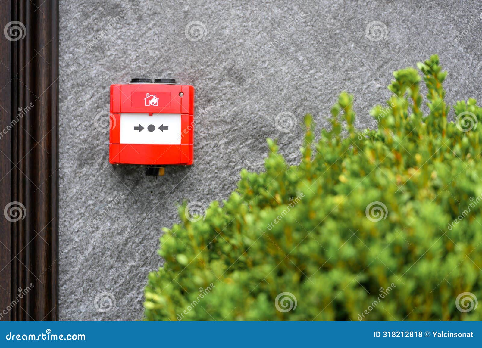 Full Front View of Outdoor Wall Mounted Fire Alarm Button Stock Photo ...